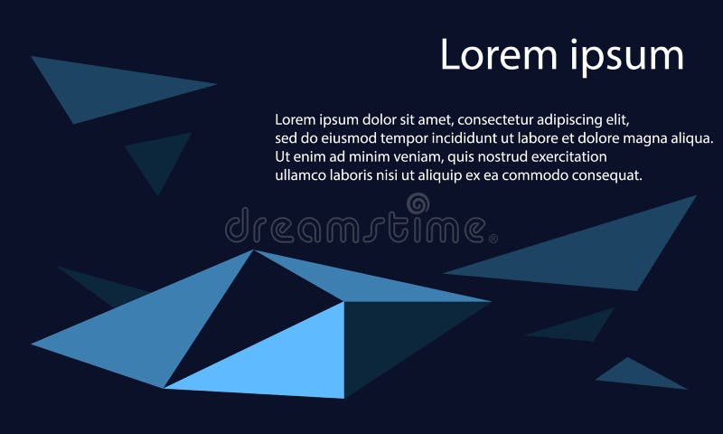 Blue Shade Color Triangle Abstract Background Stock Vector ...