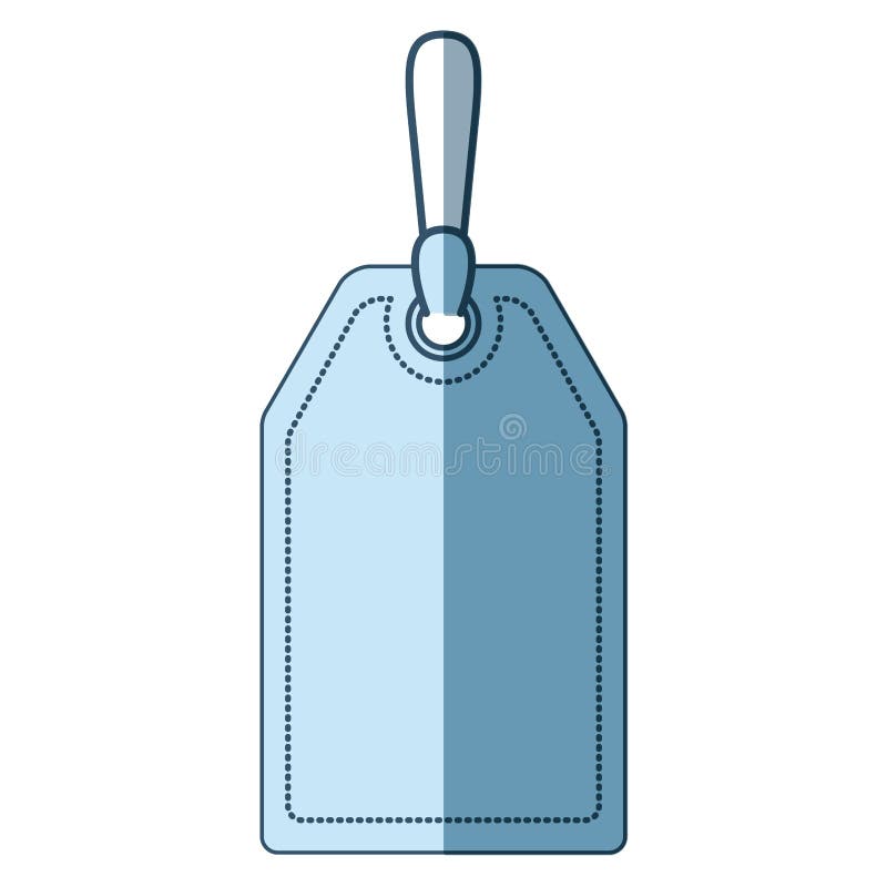 Blue Shading Silhouette of Mark Label Stock Vector - Illustration of ...