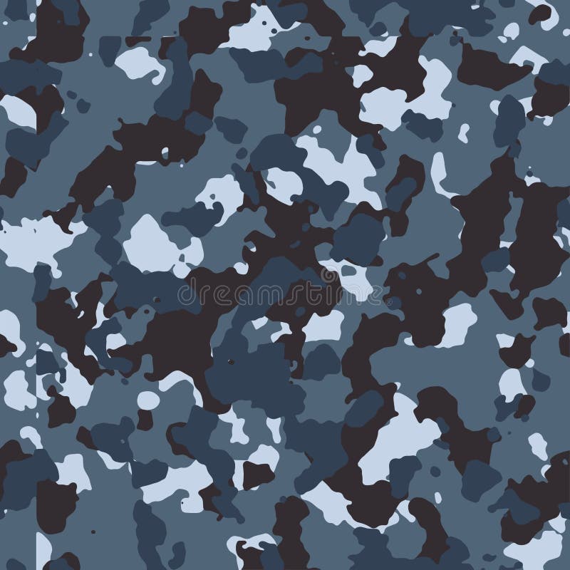 Blue shadow seamless camo stock vector. Illustration of defense - 39731867