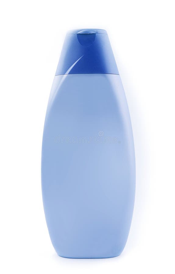 Blue Shampoo Bottle Isolated Stock Image - Image of cream, bathroom ...