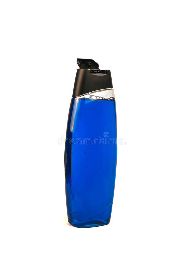 Blue Shampoo Isolated on a White Background Stock Image - Image of ...