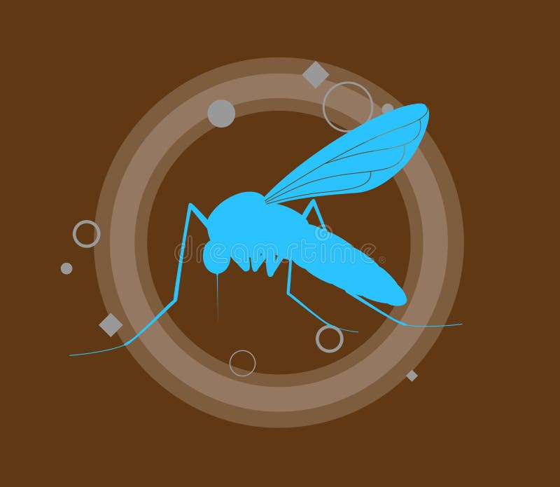 Blue Shape of Mosquito stock vector. Illustration of infection - 94296565