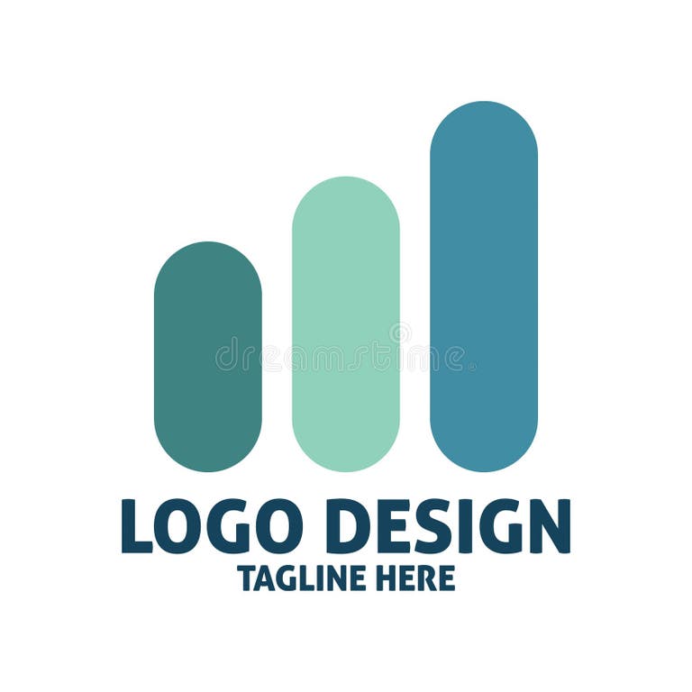 Blue Square Chart Logo Design Stock Vector - Illustration of ...