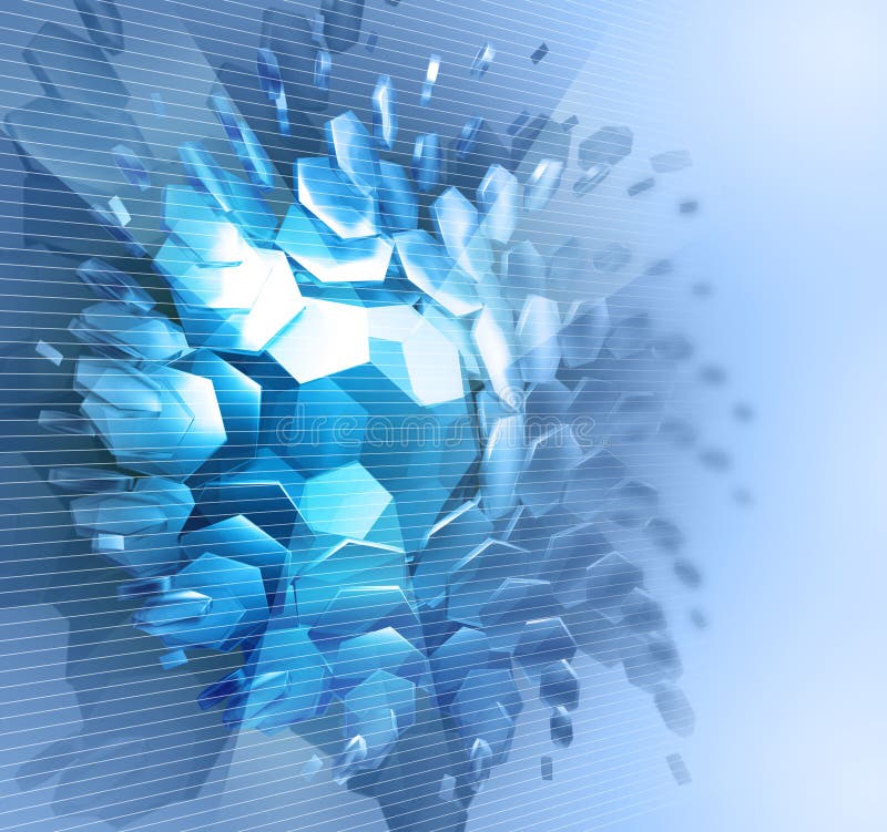 Blue Shapes Picture. Image: 8696636