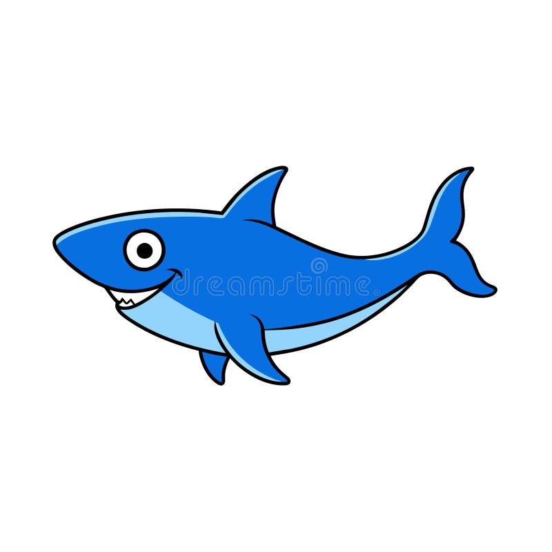 Blue Shark Dancing Icon Vector Illustration Stock Vector - Illustration ...