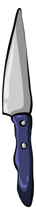 Blue Sharp Knife, Illustration, Vector Stock Vector - Illustration of ...