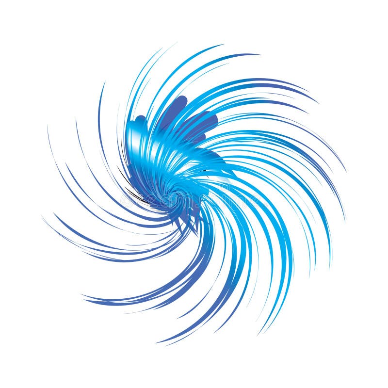 Blue sharp swirl vector stock vector. Illustration of round - 140649043