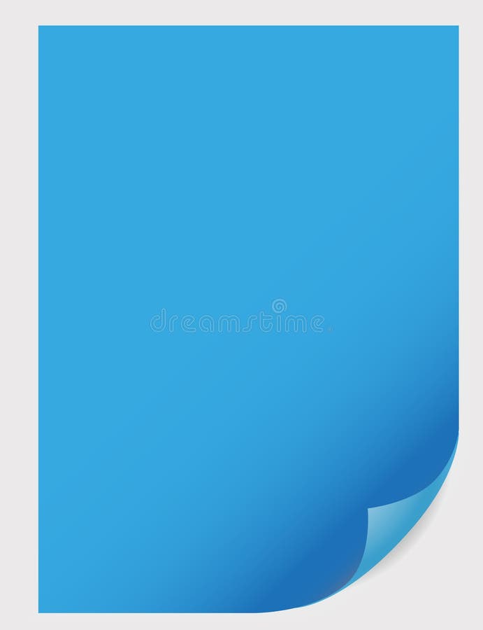 A Blue Sheet of Paper is Teared in Two Stock Vector - Illustration of ...