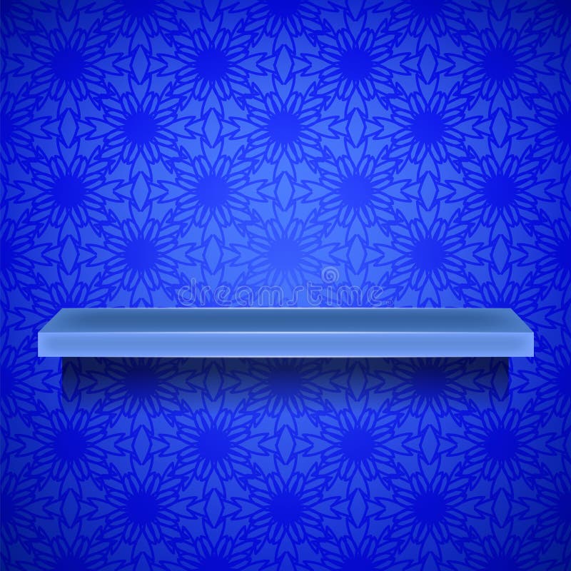 Blue Shelf stock vector. Illustration of design, house - 63020354