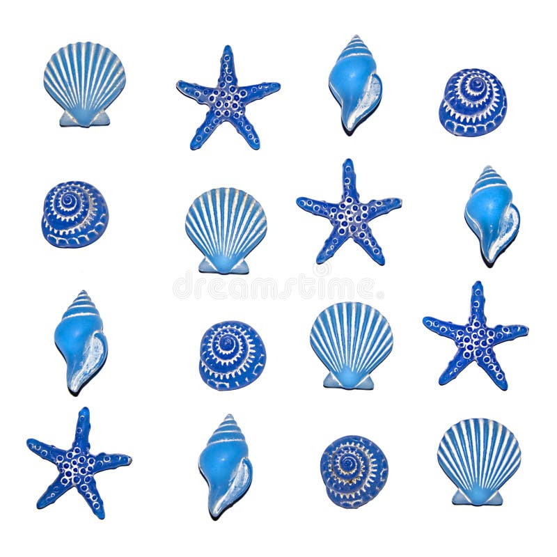 Blue shell pattern stock photo. Image of square, shells - 8743784
