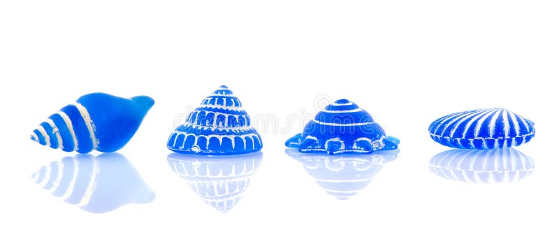 Blue shells stock image. Image of shells, marine, glass - 16443547