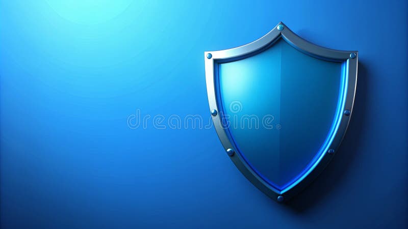 A Blue Shield with a Blue Background and a Blue Shield with a Blue ...