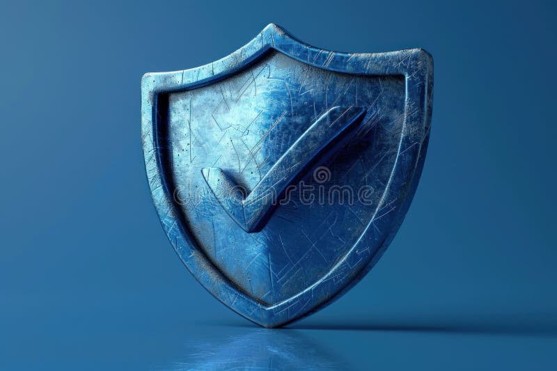3d Blue Shield Icon Checkmark Secure Verified Stock Photos - Free ...