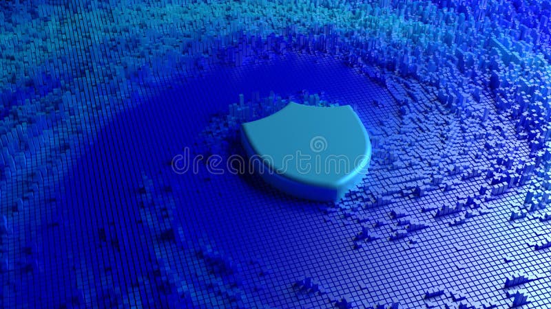 Cybersecurity Shield Activation Stock Image - Image of cyber ...