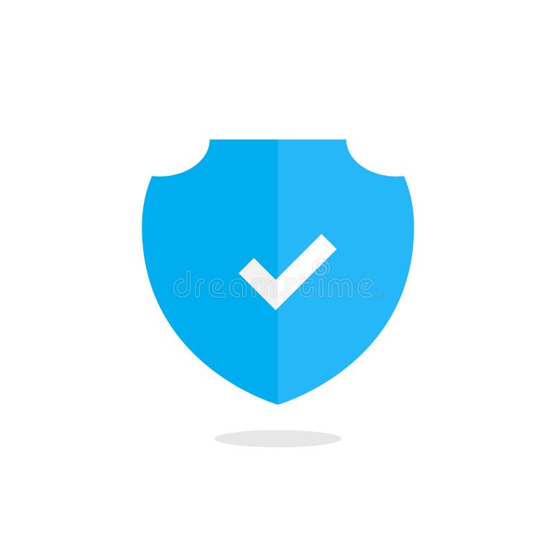 Blue Shield Icon Design for Security and Safety Stock Illustration ...