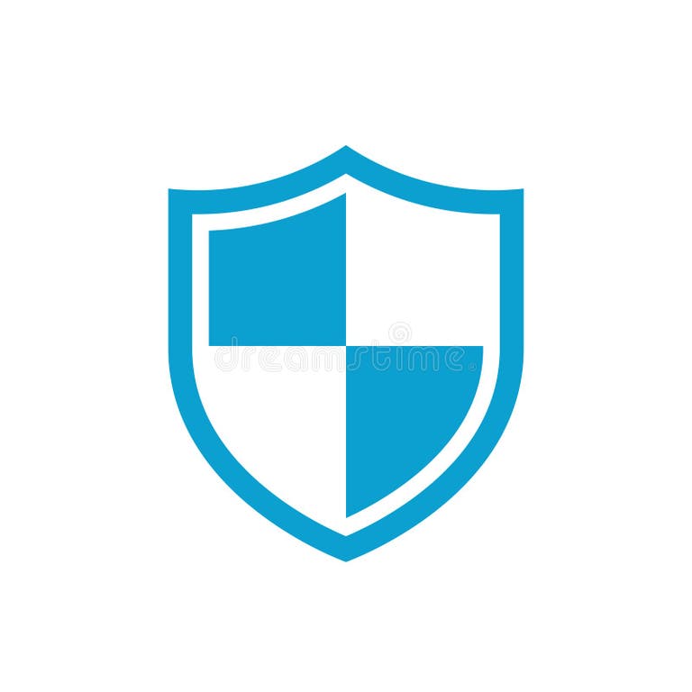 Blue Shield Icon. Vector Illustration Stock Vector - Illustration of ...