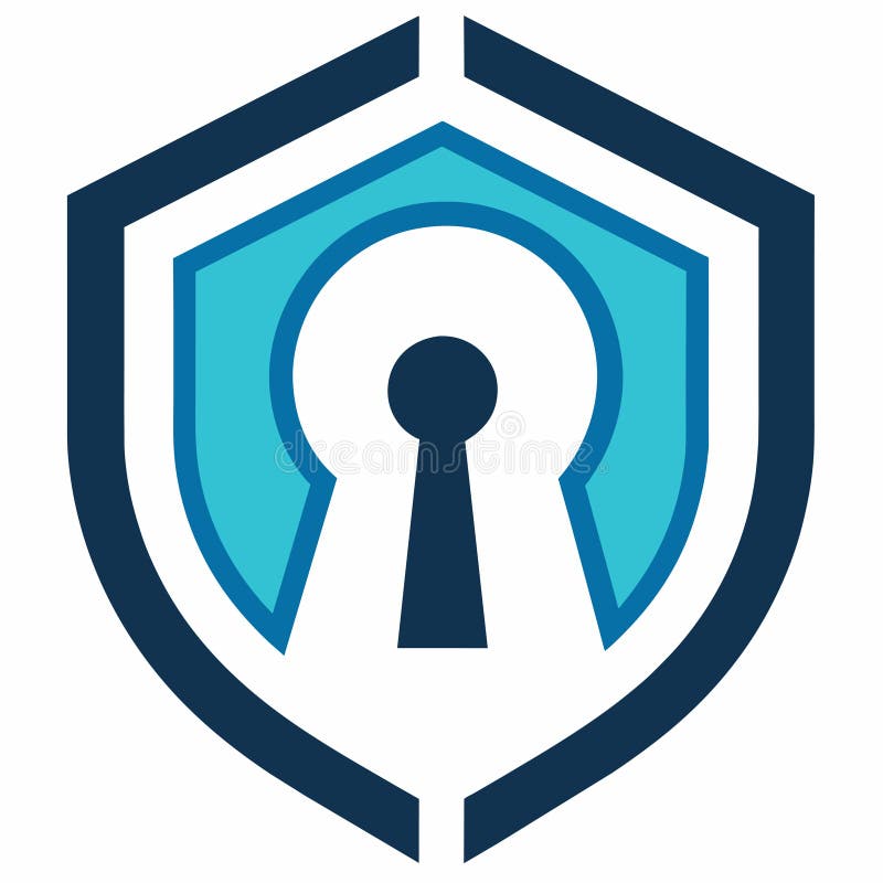 A Blue Shield with a Key Symbol Inside, Representing Security and ...