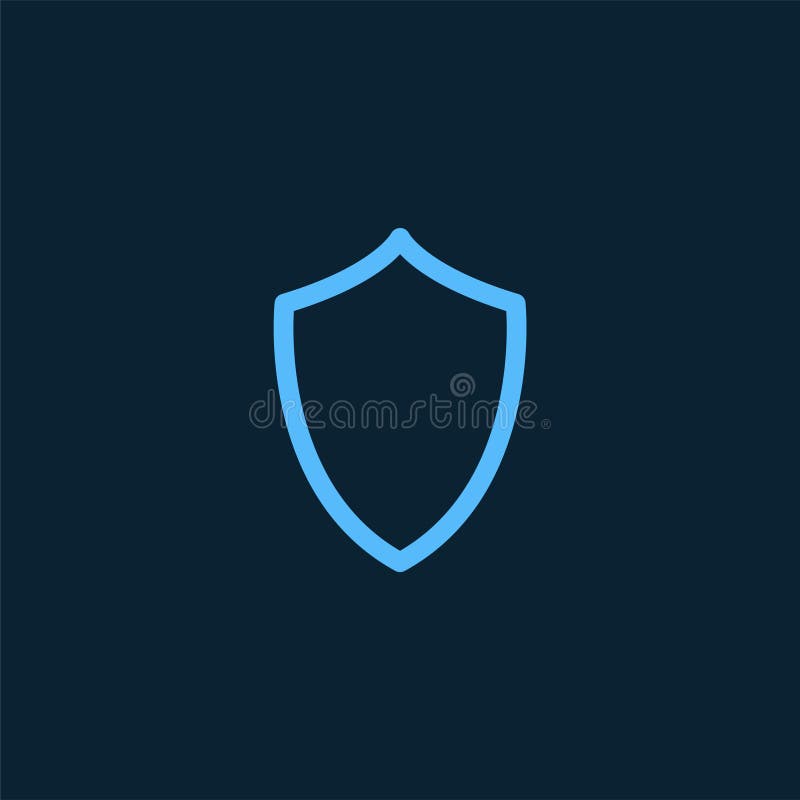 Blue Shield Protection Symbol Vector Stock Vector - Illustration of ...