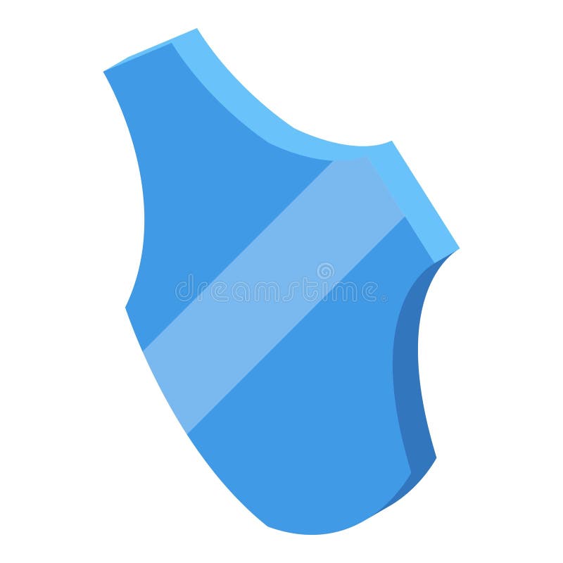 Blue Shield Providing Protection with Single Stripe Stock Vector ...