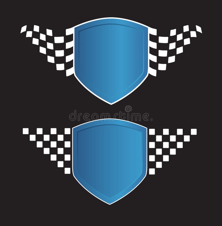 Checkered Flag Shield Stock Illustrations – 164 Checkered Flag Shield ...