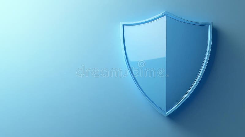 Blue Shield Symbol on Blue Surface. Security, Defense and Antivirus ...