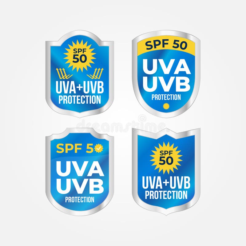 Blue Shield Template for UV Protection Modern Vector Style Stock Vector ...