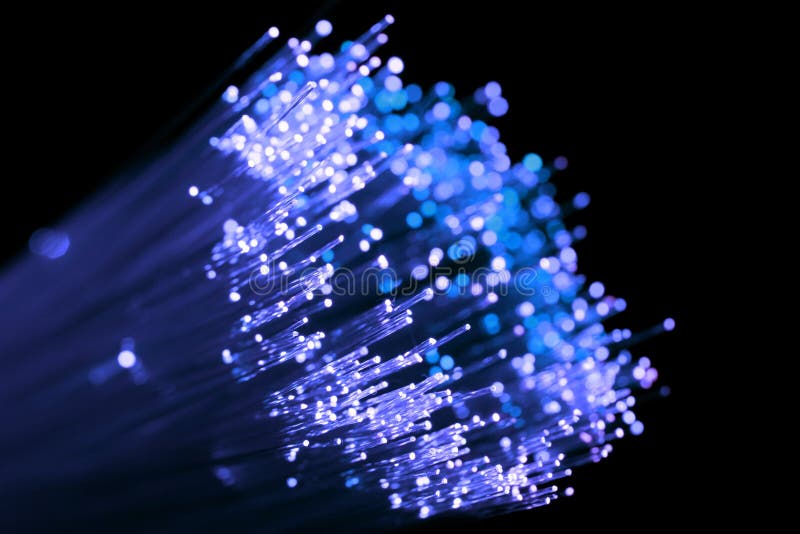Fiber Optic Cable on Blue stock image. Image of advanced - 2955647