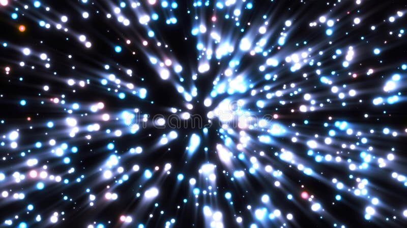 Blue Shining Glow Particle in Dark Stock Illustration - Illustration of ...