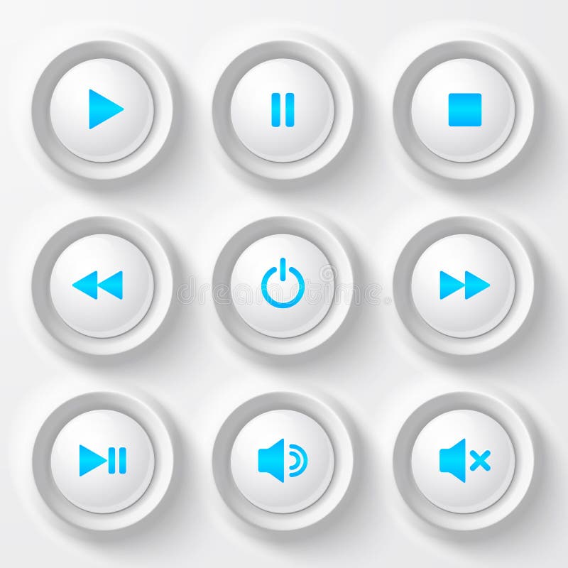 Blue Plastic Vector Navigation Buttons Stock Vector - Illustration of ... Blue Plastic Vector Navigation Buttons Stock Vector - Illustration of ...
