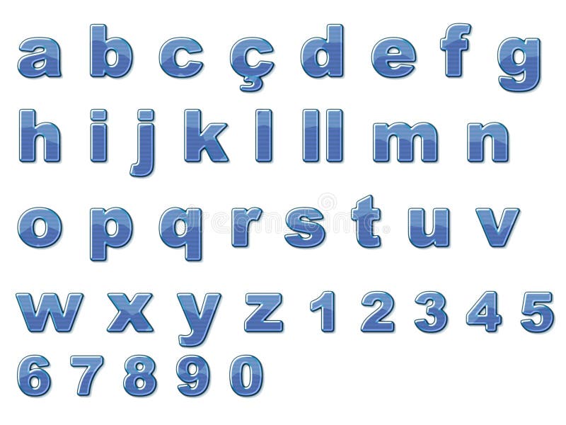Blue shiny alphabet stock illustration. Illustration of symbol - 5748192