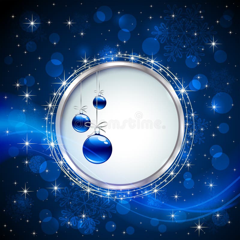 Blue shiny baubles stock vector. Illustration of background - 26373440