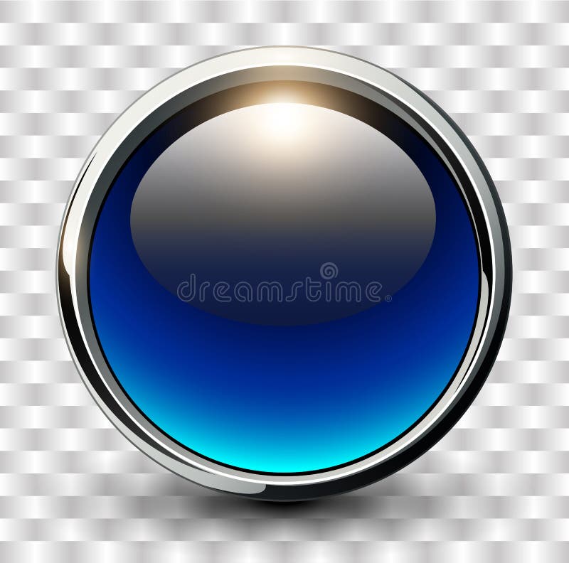 Shiny button stock vector. Illustration of object, site - 41812171
