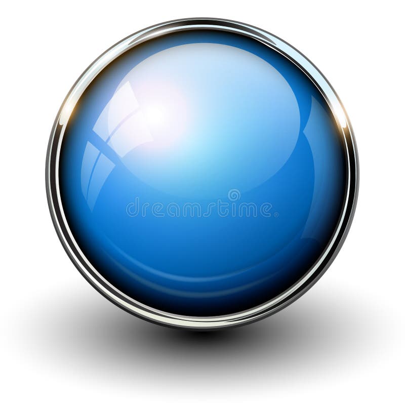 Shiny button stock vector. Illustration of object, site - 41812171