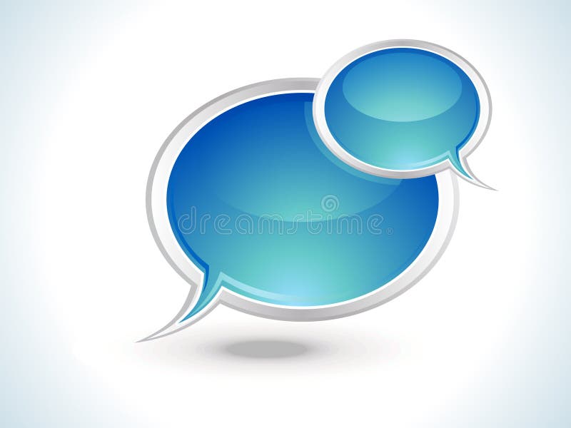 Blue shiny chat icon stock vector. Illustration of communication - 16780304