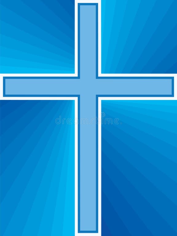 Blue Shiny Cross stock vector. Illustration of symbolism - 23014906