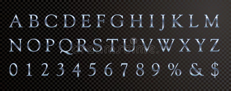 Abc blue serif stock vector. Illustration of separated - 156786679