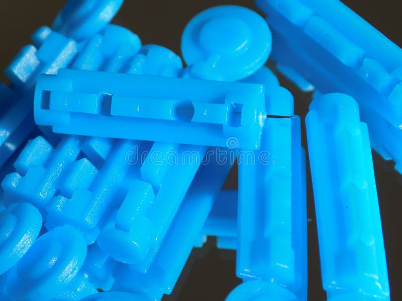 Blue Shiny Needles on the Glass Stock Image - Image of medication ...
