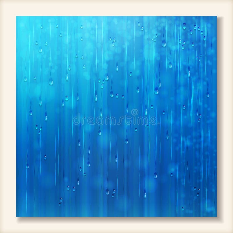 Blue Shiny Rain Abstract Water Background Design Stock Vector ...