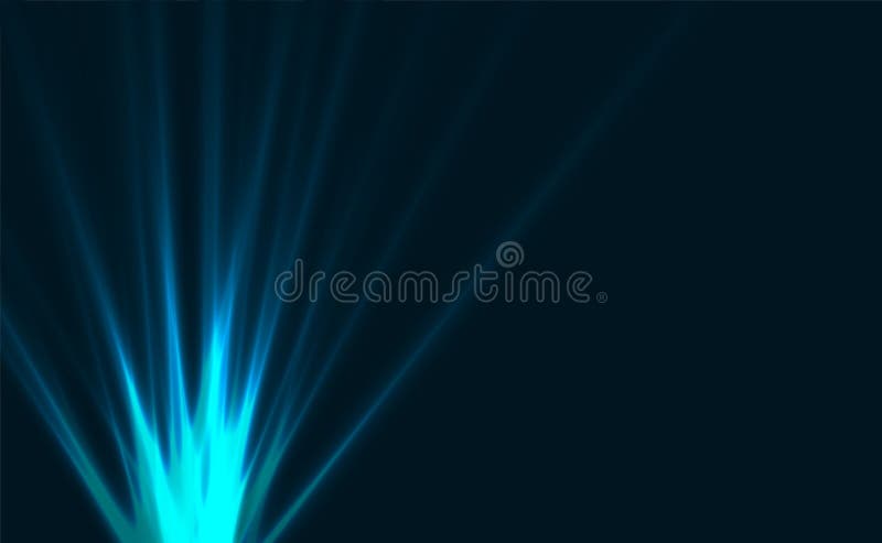 Blue Shiny Rays Abstract Glowing Background Stock Vector - Illustration ...