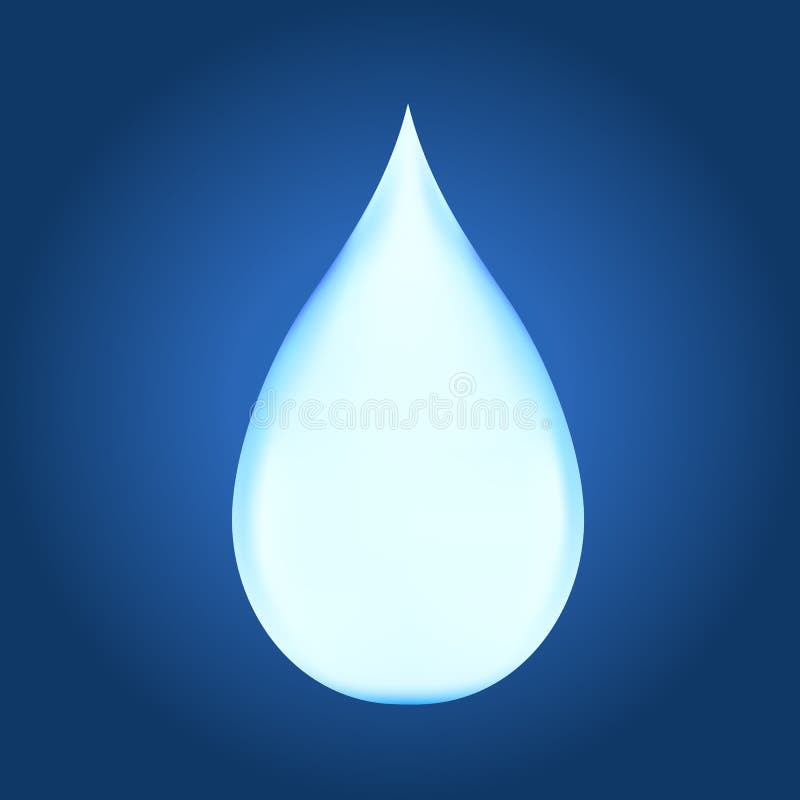Blue shiny water drop. stock vector. Illustration of glass - 82275990