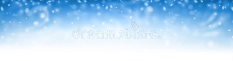 Blue Shiny Winter Banner with Snow, Wind and Blizzard Stock Vector ...