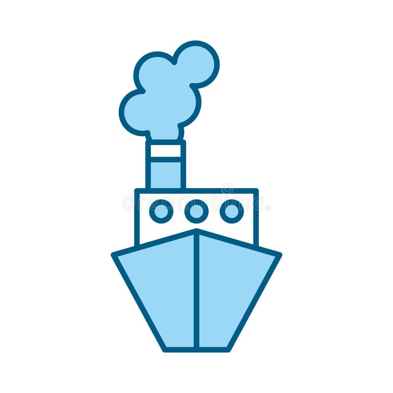 Blue ship cartoon stock vector. Illustration of merchandise - 93595491