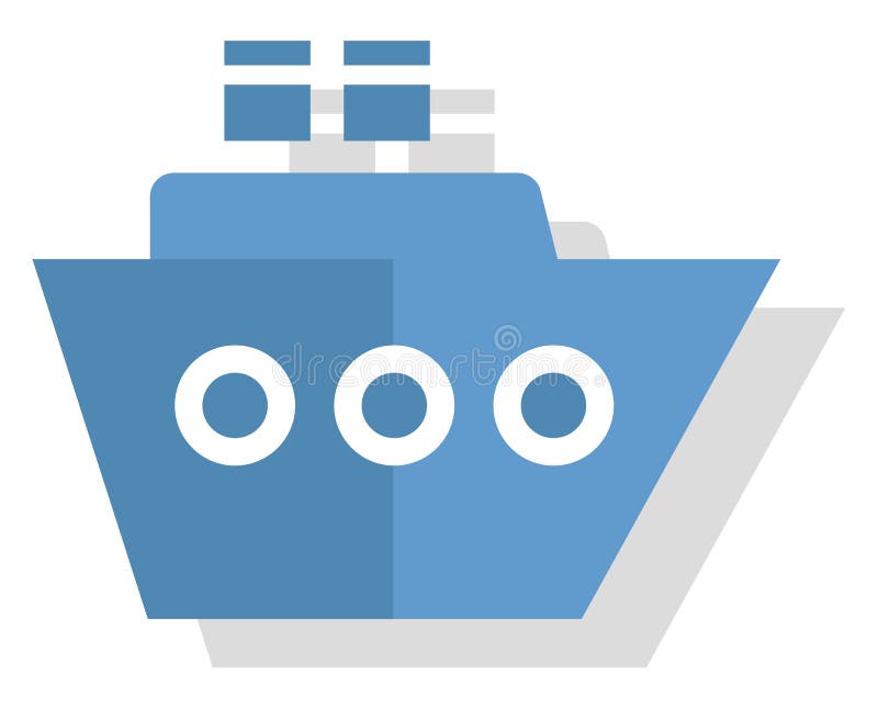 A Big Blue Toy Ship Vector or Color Illustration Stock Vector ...