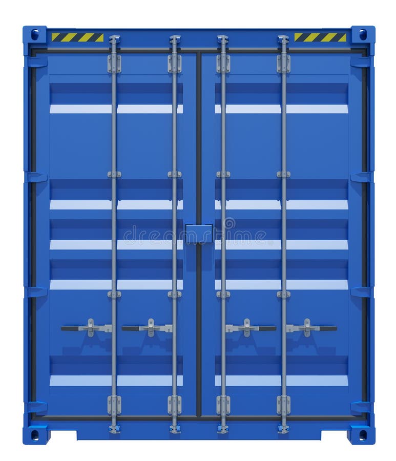 Blue shipping container stock photo. Image of logistic - 79961676