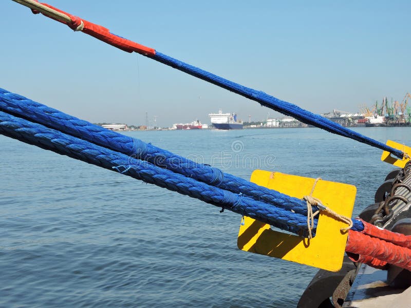 Ships Rope Anchored on Post Stock Image - Image of square, road: 20778653