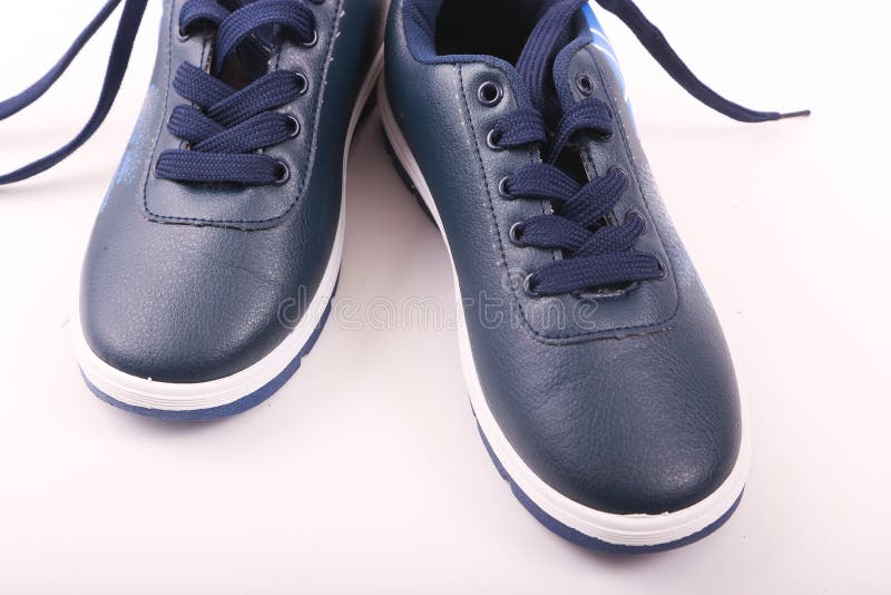 Blue Shoe stock image. Image of leather, pair, footgear - 112125409