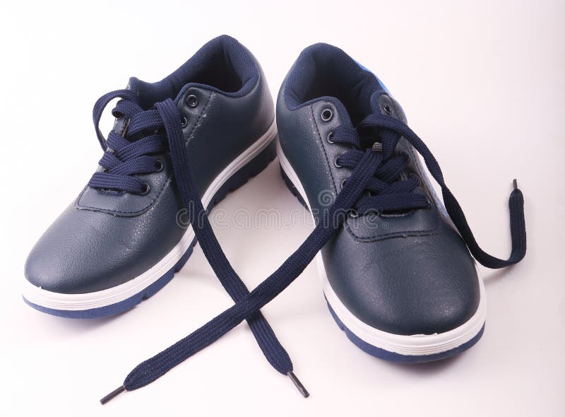 Blue Shoe stock image. Image of footwear, dark, design - 112125311