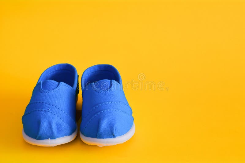 Blue Shoes for Children Isolated Stock Image - Image of white ...