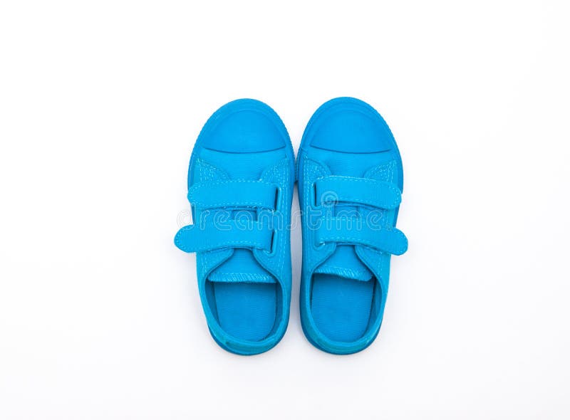 Blue Shoes on White Background Stock Photo - Image of casual, footwear ...