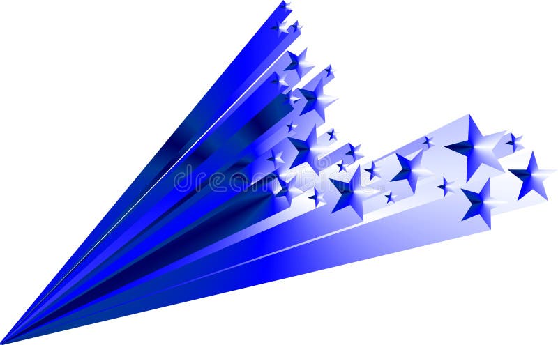 Blue Shooting Stars stock vector. Illustration of color - 3690725